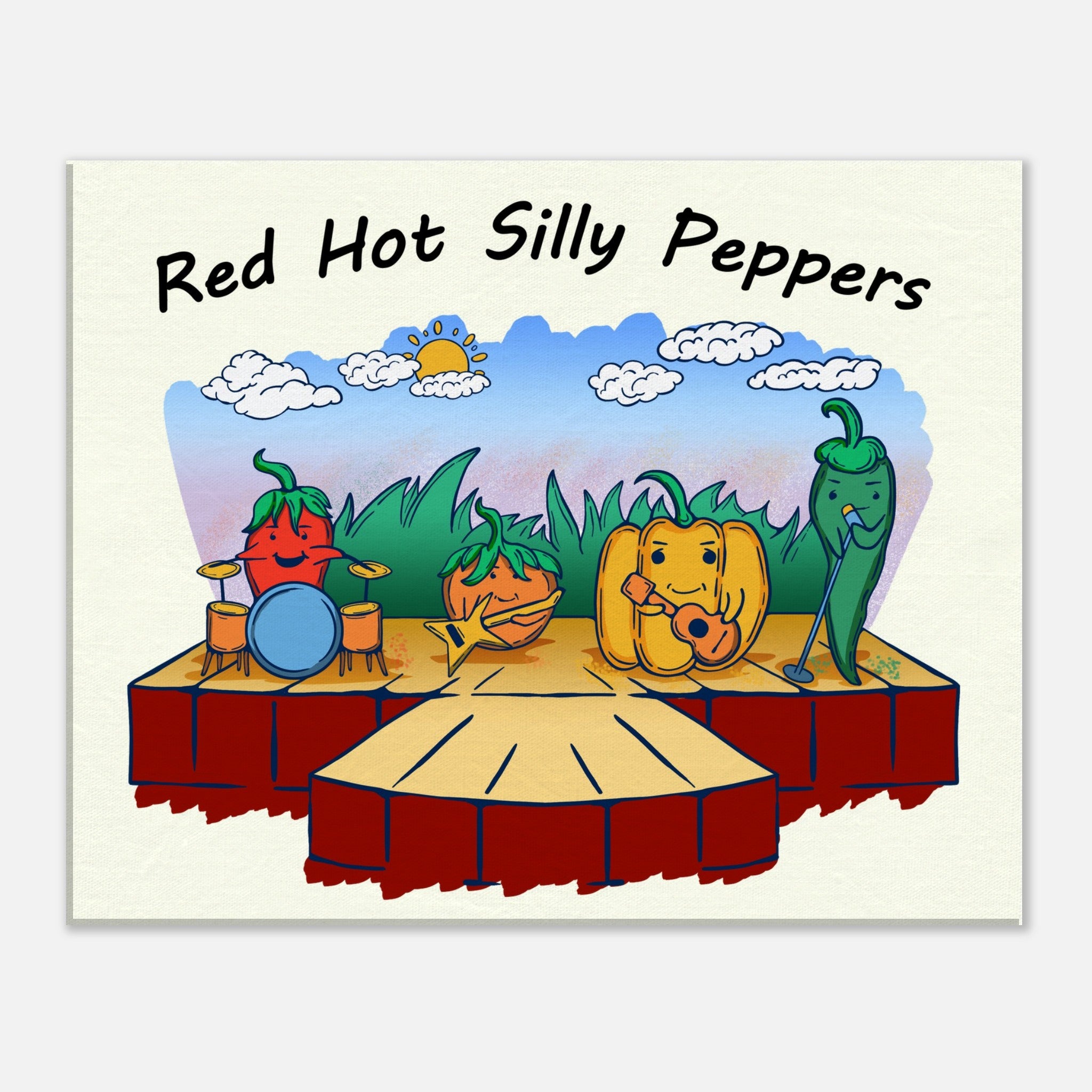 "Red Hot Silly Peppers" Canvas – penkmatters